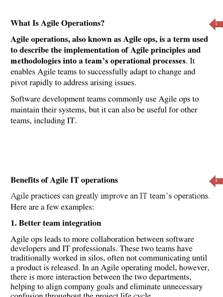 3 Agile Operations | PDF | Agile Software Development | Software ...