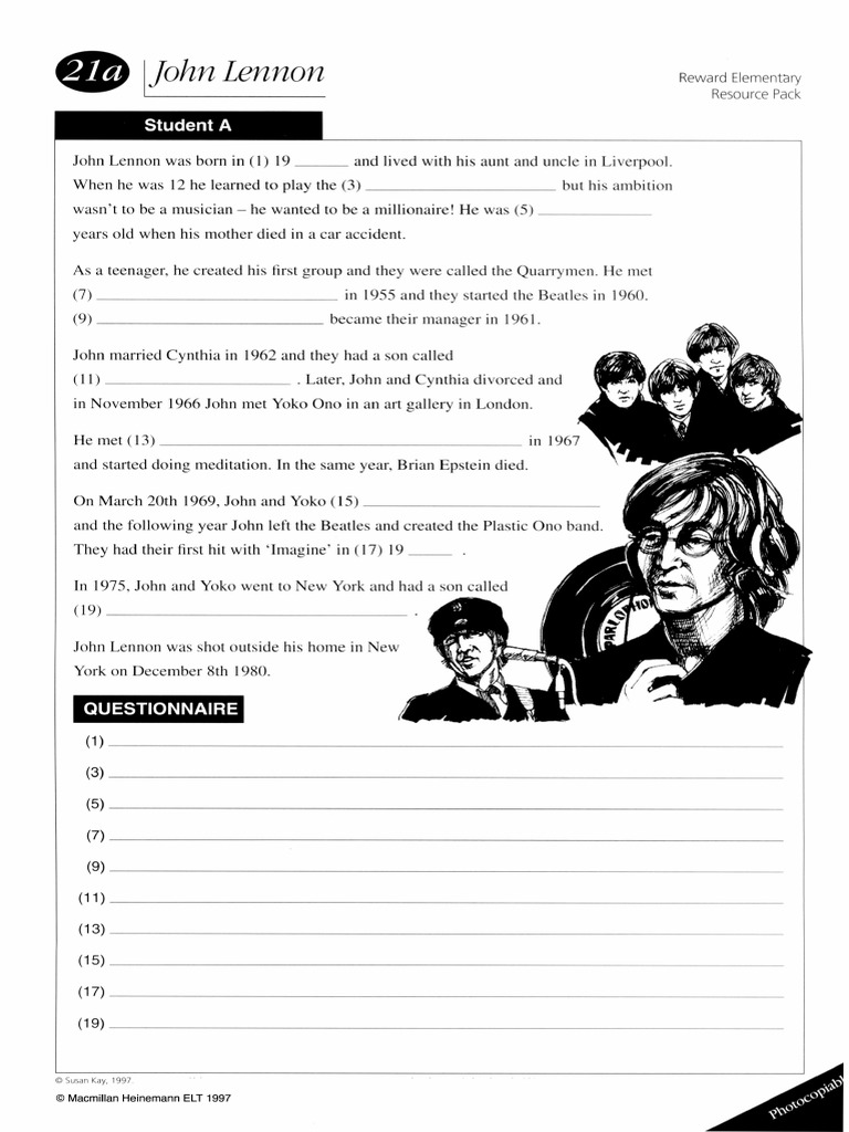 John Lennon Past Simple | PDF