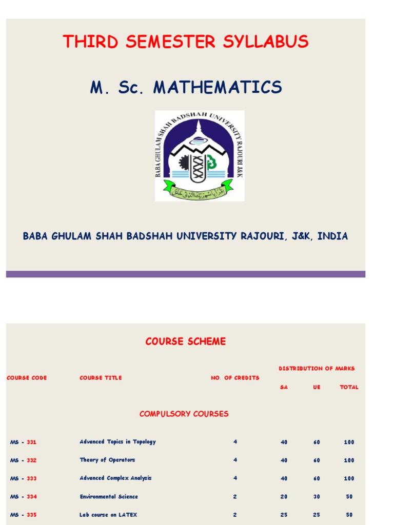 Sem Iii Mathematics Pdf Distribution Mathematics Operator Mathematics