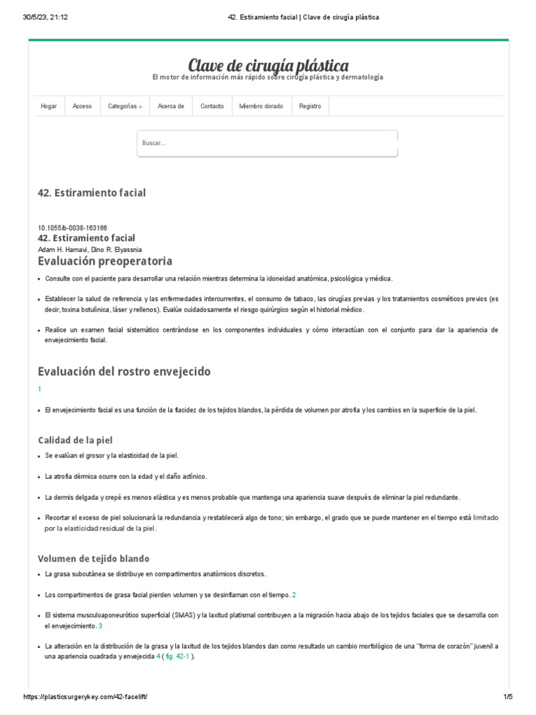 Estiramiento Facial: Evaluación y Técnicas | PDF | Anatomía humana ...