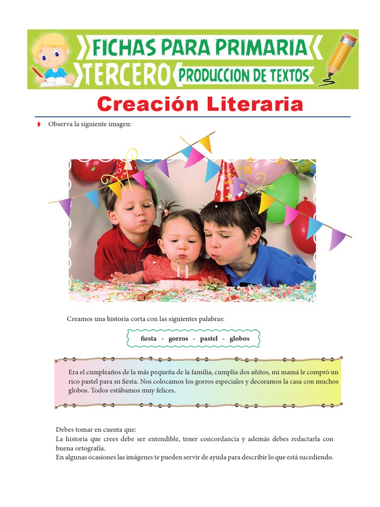 Creación Literaria Para Tercero de Primaria | PDF