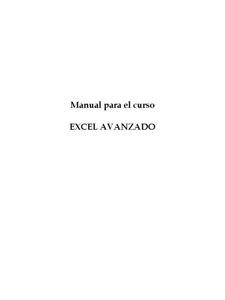 Manual Excel Avanzado | PDF | Logaritmo | Microsoft Excel