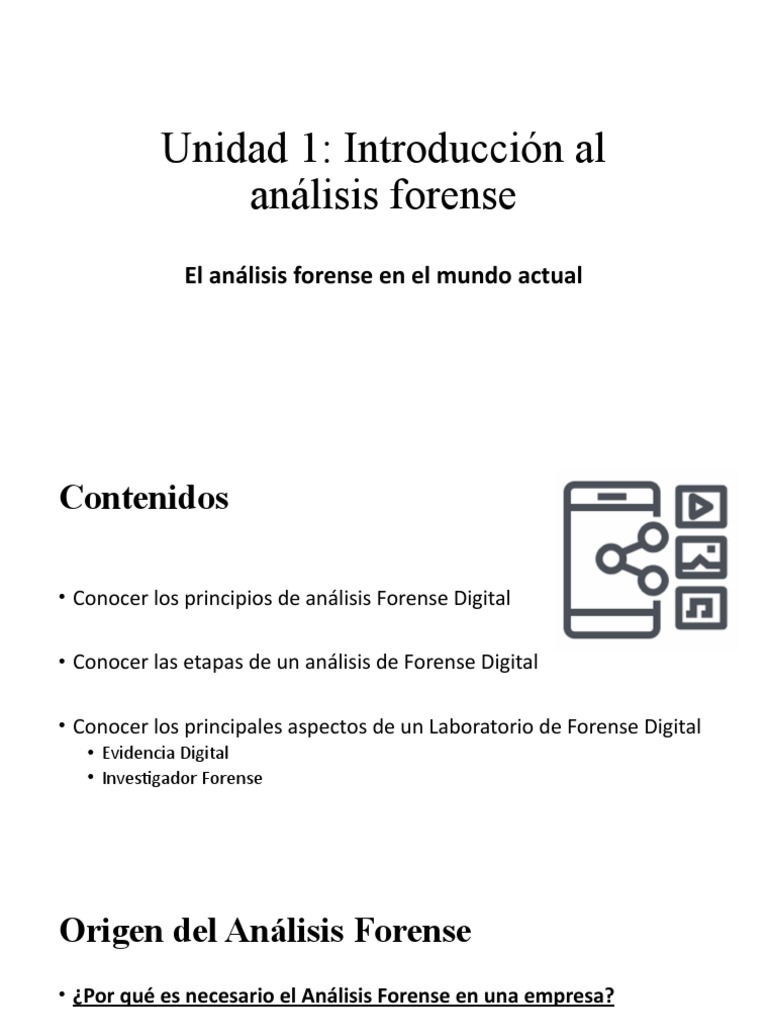 Clase 1 - Introducción Al Analisis Forense | Descargar gratis PDF | Informática forense ...