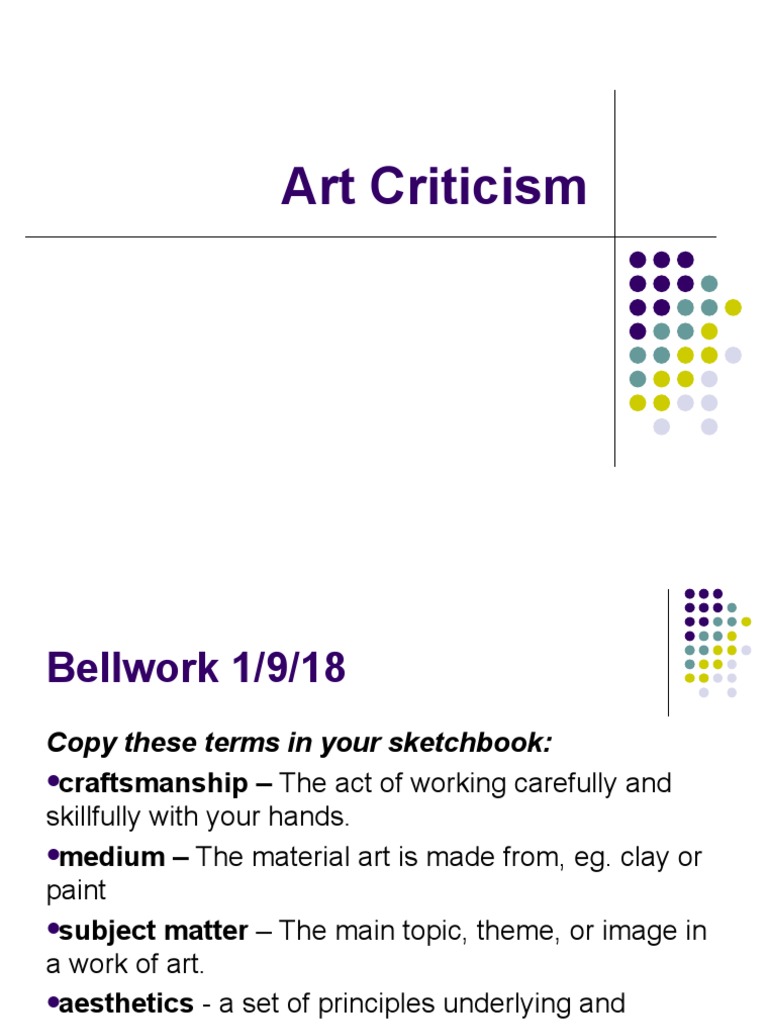 Art Criticism Ceramics | PDF | Composition (Visual Arts) | Aesthetics
