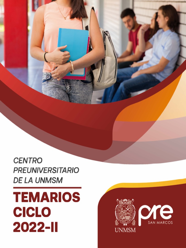 Temario Pre San Marcos Ciclo 2022-Ii | PDF Temario Pre San Marcos Ciclo 2022-Ii | PDF