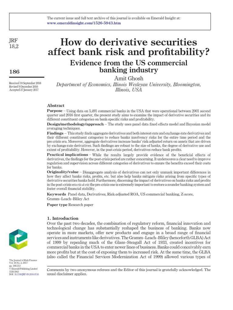 How Do Derivative Securities | PDF | Derivative (Finance) | Banks