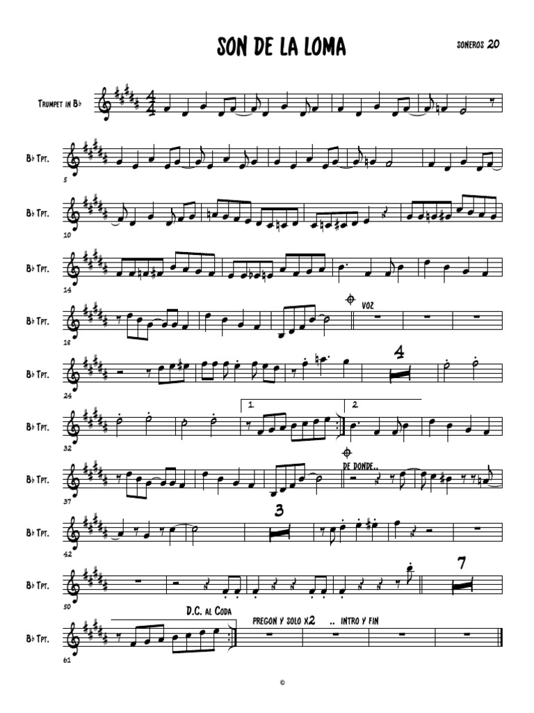 Son de La Loma (Trompeta) | PDF | Foreign Language Studies