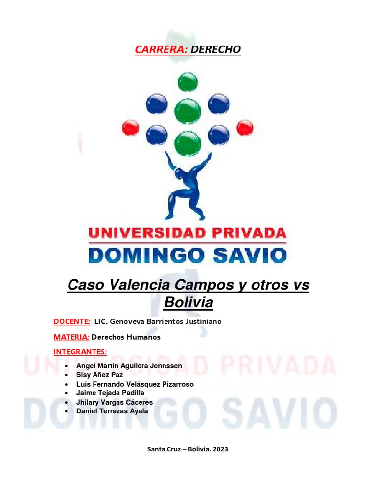 Caso Blas Valencia Campos (g7) .. | PDF | Violación | Convenio europeo de derechos humanos