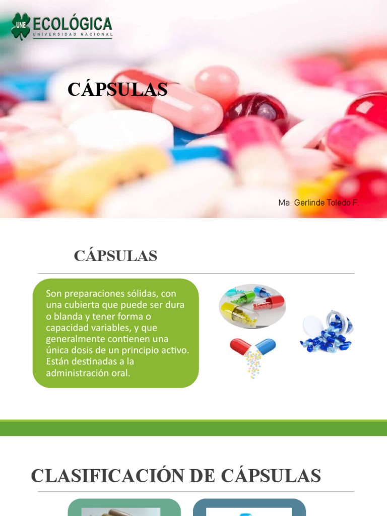 Tipos y Análisis de Cápsulas Farmacéuticas | PDF | Química