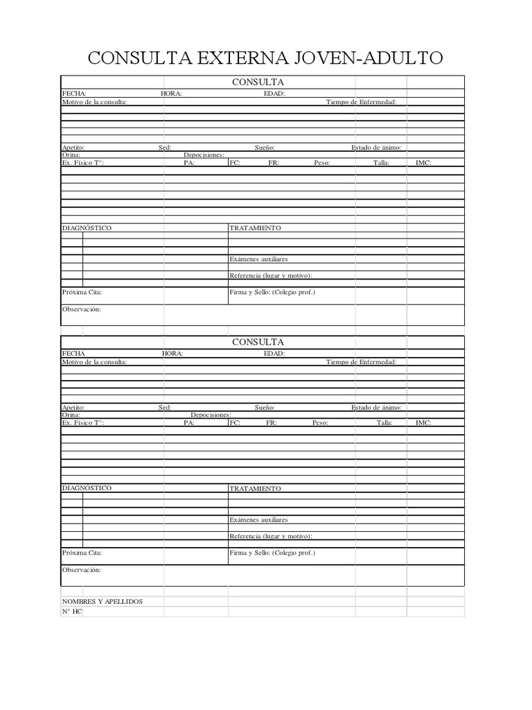 Formato Consulta Medica | PDF