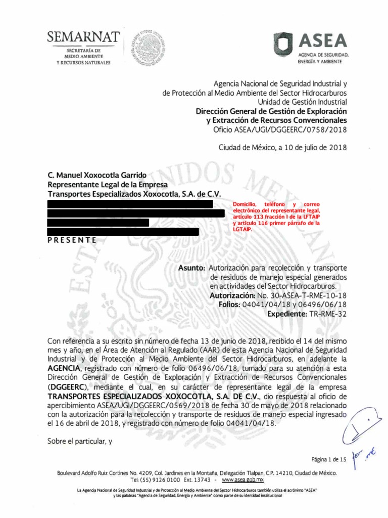 A 04041 10 18 Dggeerc | PDF | Residuos | México