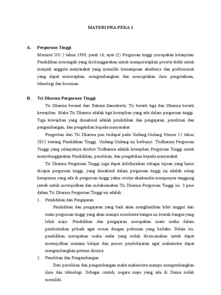 Materi - Pra Peka 1 | PDF | Karier & Perkembangan