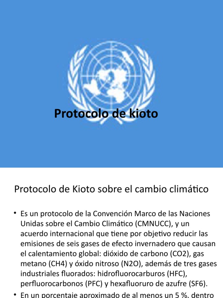 Protocolo de Kioto | Descargar gratis PDF | Gases de efecto invernadero | Protocolo de Kyoto