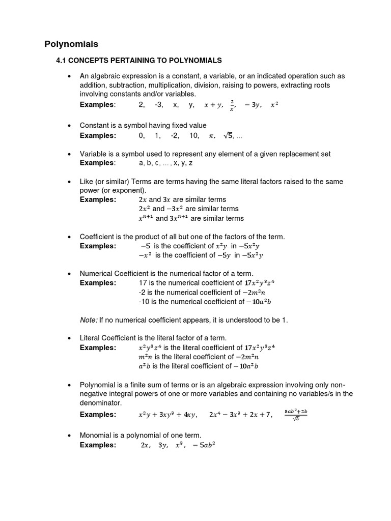 Chapter 4 | PDF | Factorization | Polynomial
