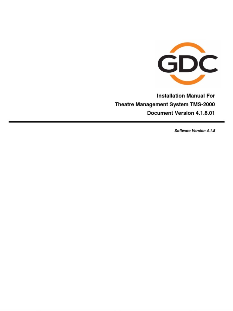 TMS2000 Installation Manual Eng v4.1.8.01 | PDF | Installation (Computer Programs) | File ...