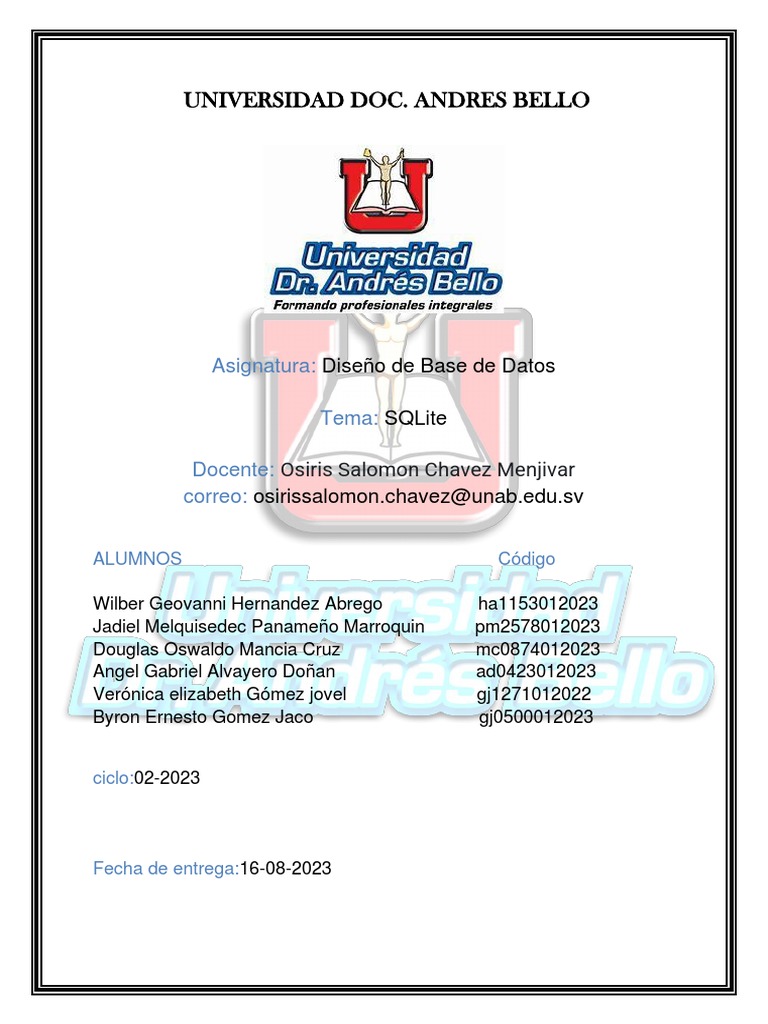 INFORMACION DE SQLite 2.0 | PDF | Bases de datos | Software de la aplicacion