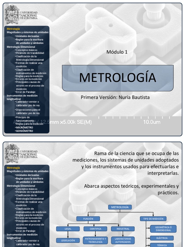 metrologia_presentacion | PDF | Metrología | Medición