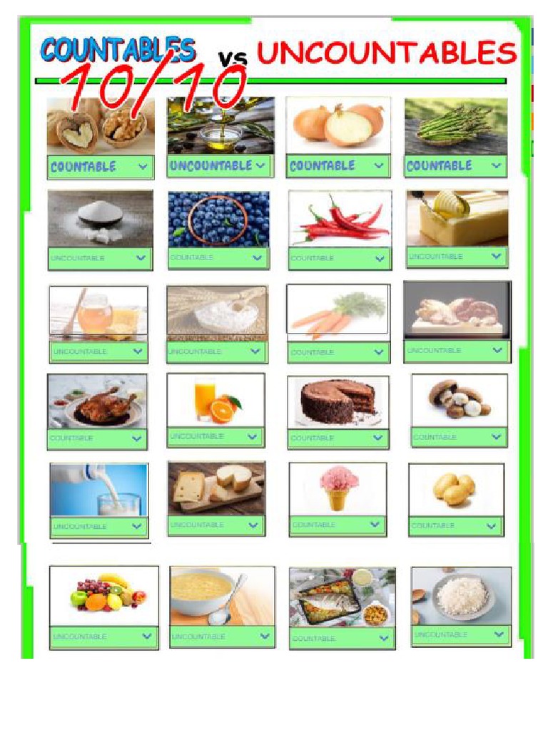 Countables vs uncountables | PDF