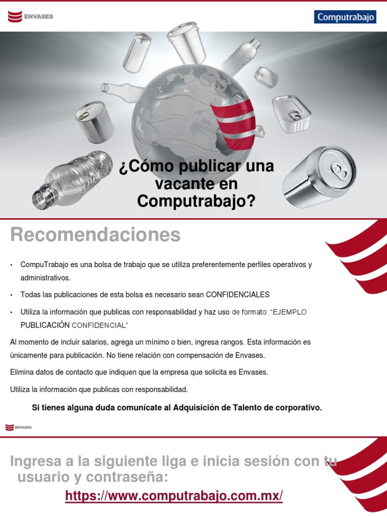 Cómo publicar vacantes en Computrabajo | PDF | Informática