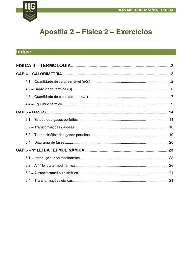 Calorimetria e Máquinas Térmicas | PDF | Calor | Temperatura