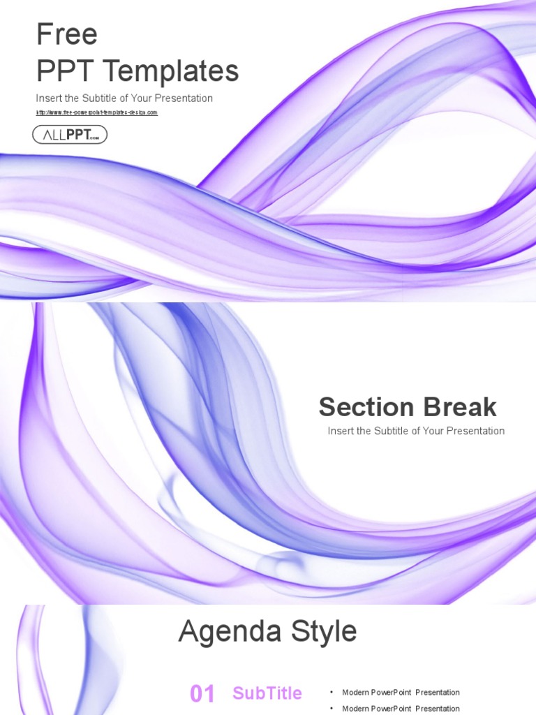 Abstract Color Wave PowerPoint Templates | PDF | Microsoft Power Point ...