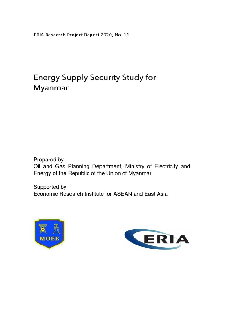 Energy Supply Security Study For Myanmar (001 050) | PDF | Hydroelectricity | Renewable Energy