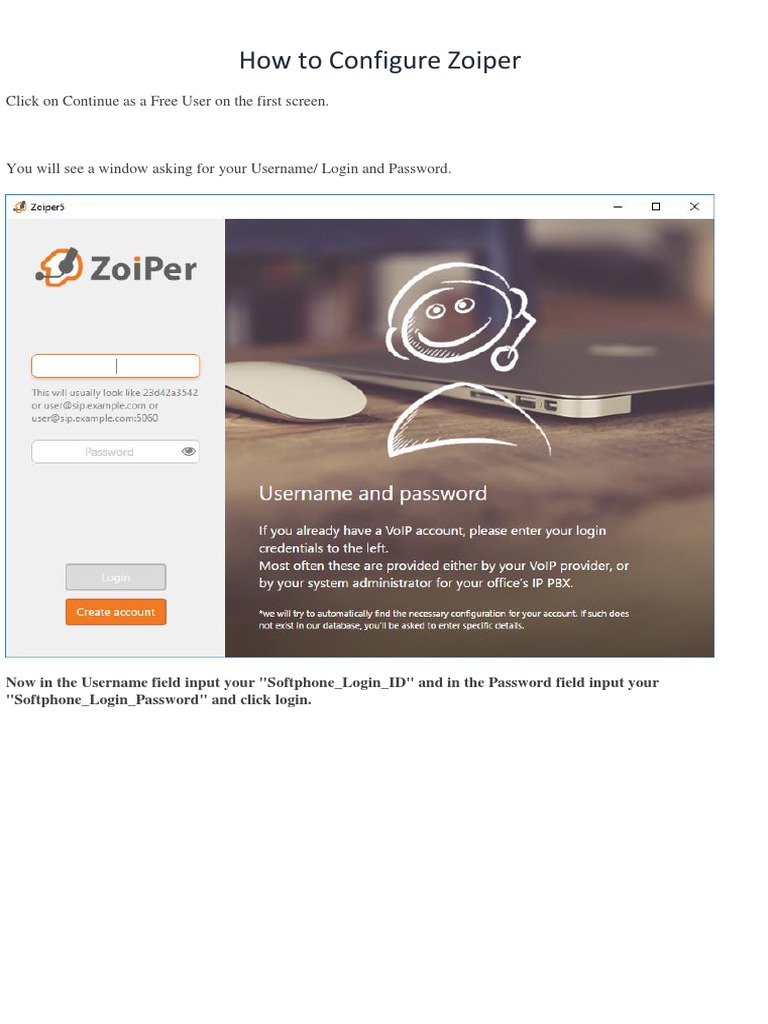 Zoiper Setup Guide: Step-by-Step Instructions | PDF