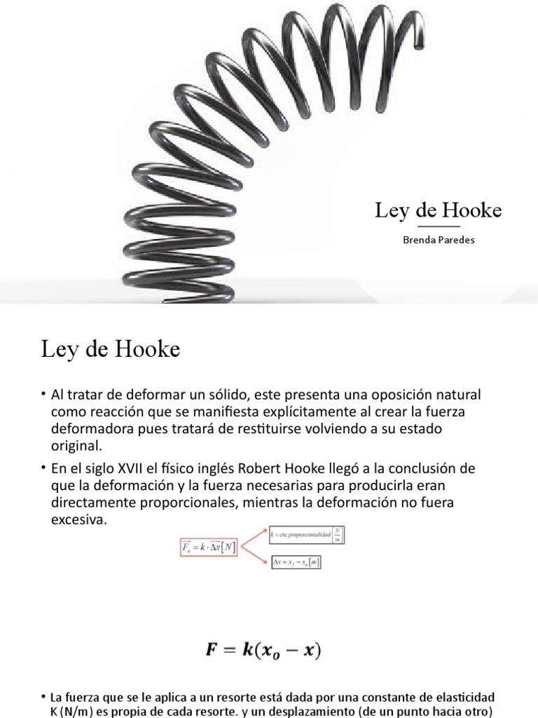 Ley de Hooke 16.11.21 | PDF | Deformación (ingeniería) | Elasticidad (Física)