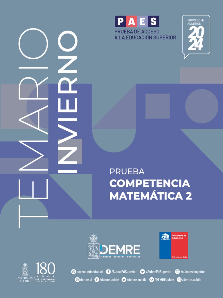 Temario Prueba Matemática M2 2024 | PDF | Ecuaciones | Números