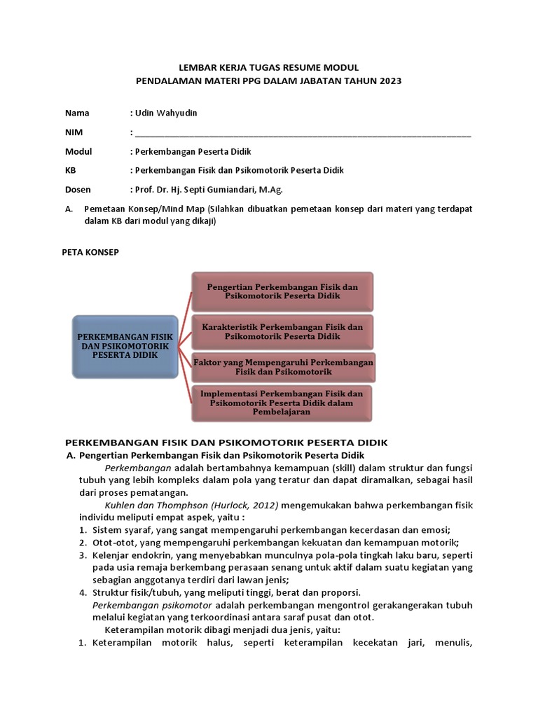 LK-Tugas Resume Modul Berbasis I-CARE - KB 1 | PDF