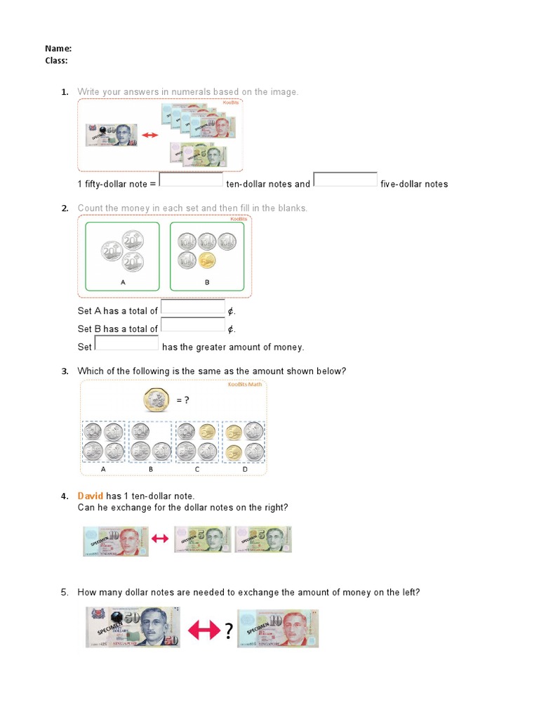 Worksheet Money p1 | PDF | Sports & Recreation | Language Arts & Discipline