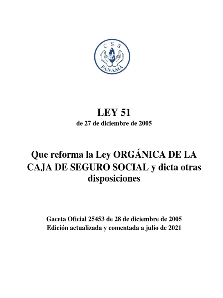 Reforma Ley Caja Seguro Social | PDF | Seguro | Pensión