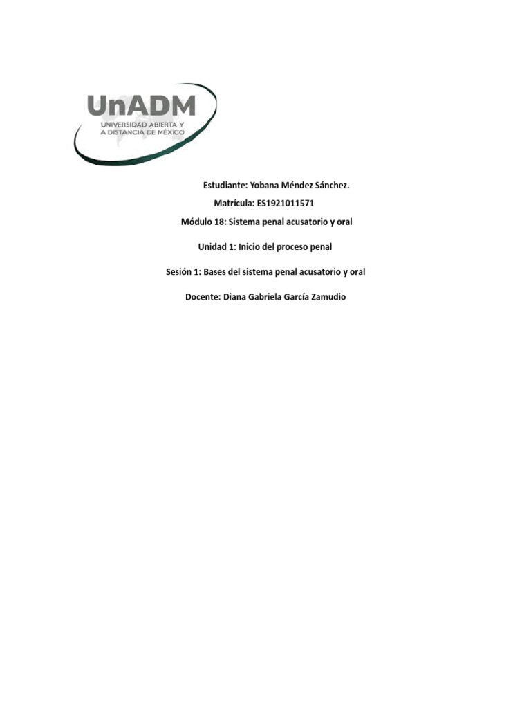 M18 - U1 - S1 - YOMS (Autoguardado) | PDF | Procedimiento Criminal ... M18 - U1 - S1 - YOMS (Autoguardado) | PDF | Procedimiento Criminal ...