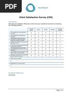 The Client Satisfaction Questionnaire (CSQ-8) | PDF | Psychological ...