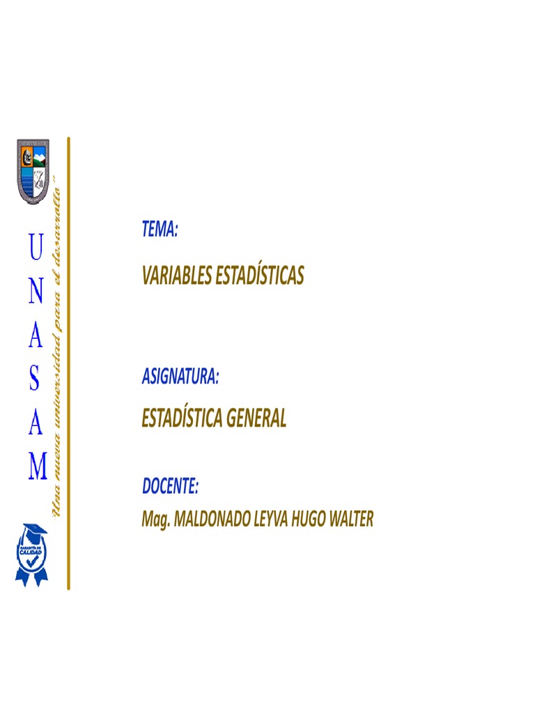SESIoN 01 - VARIABLES ESTADiSTICAS | PDF | Nivel de medida | Science