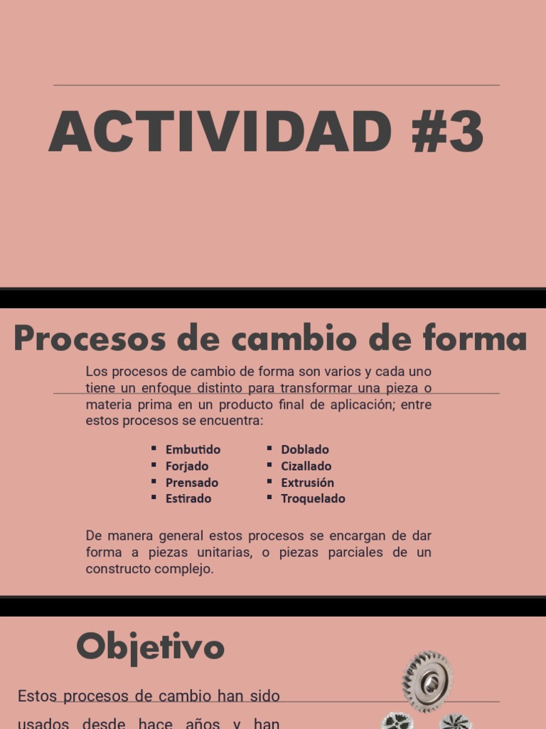 Procesos de Cambio de Forma en Metalurgia | PDF | Perforar | Materiales ...