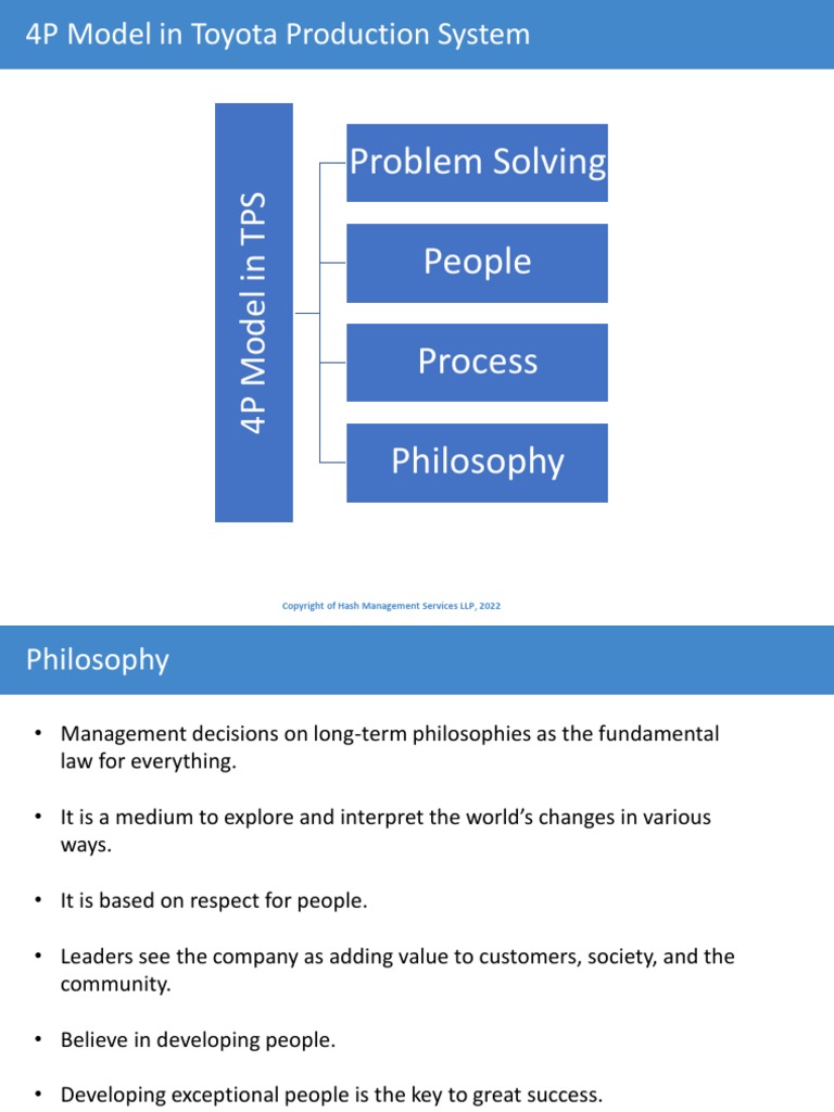 4P Model in Toyota Production System | PDF