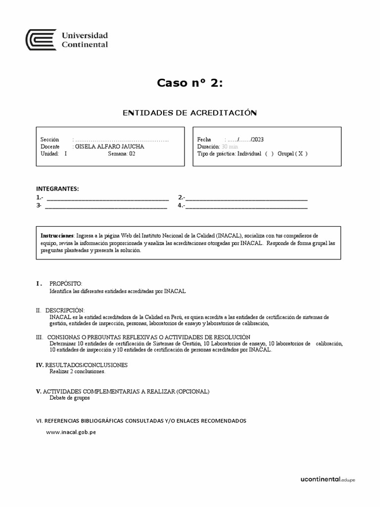 Semana 02 - Guía de Caso N 02 | PDF