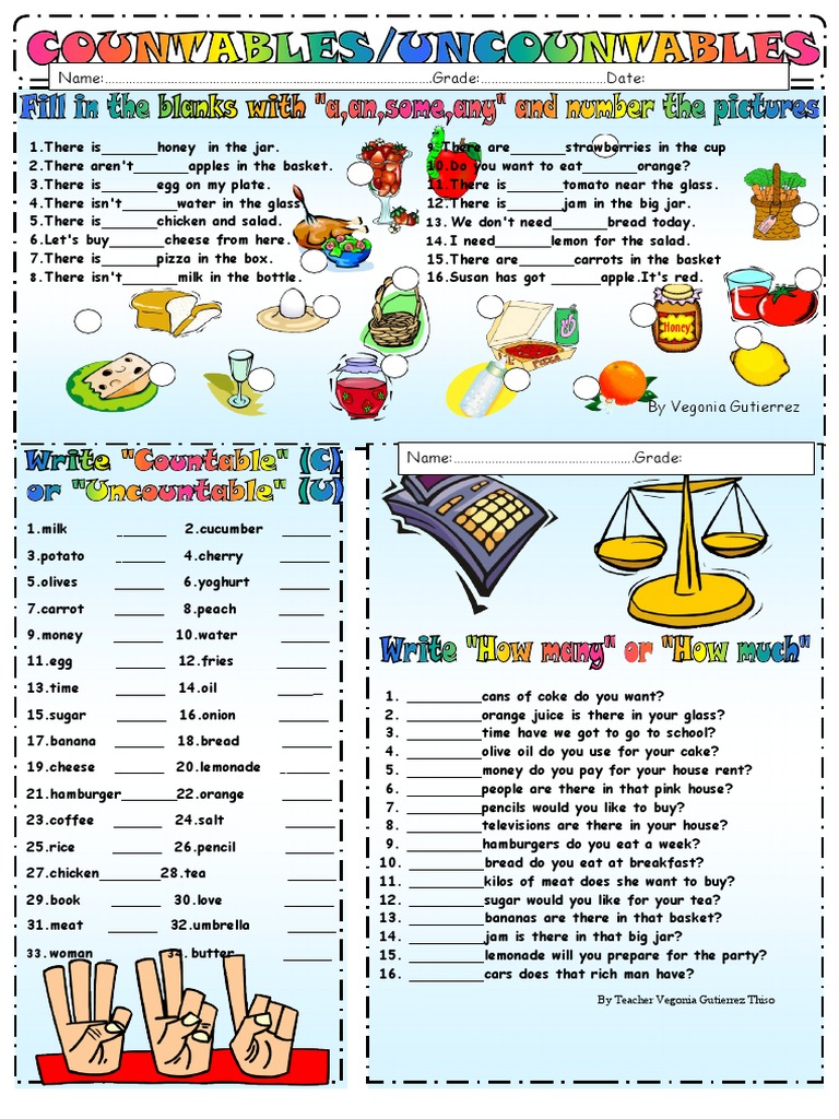 Countables and Uncountables | PDF | Foods | Cuisine