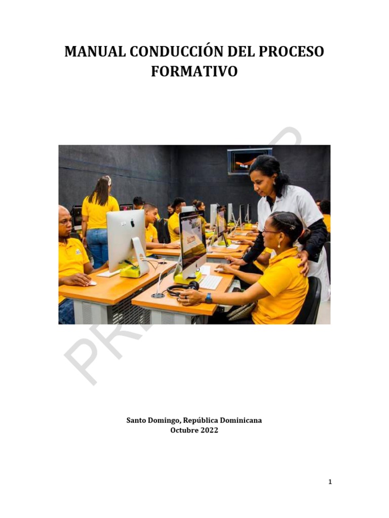 Manual Conducción Del Proceso Formativo | PDF | Enseñando | Evaluación