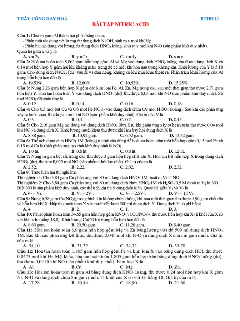 Nitric Acid BTNC H11 | PDF