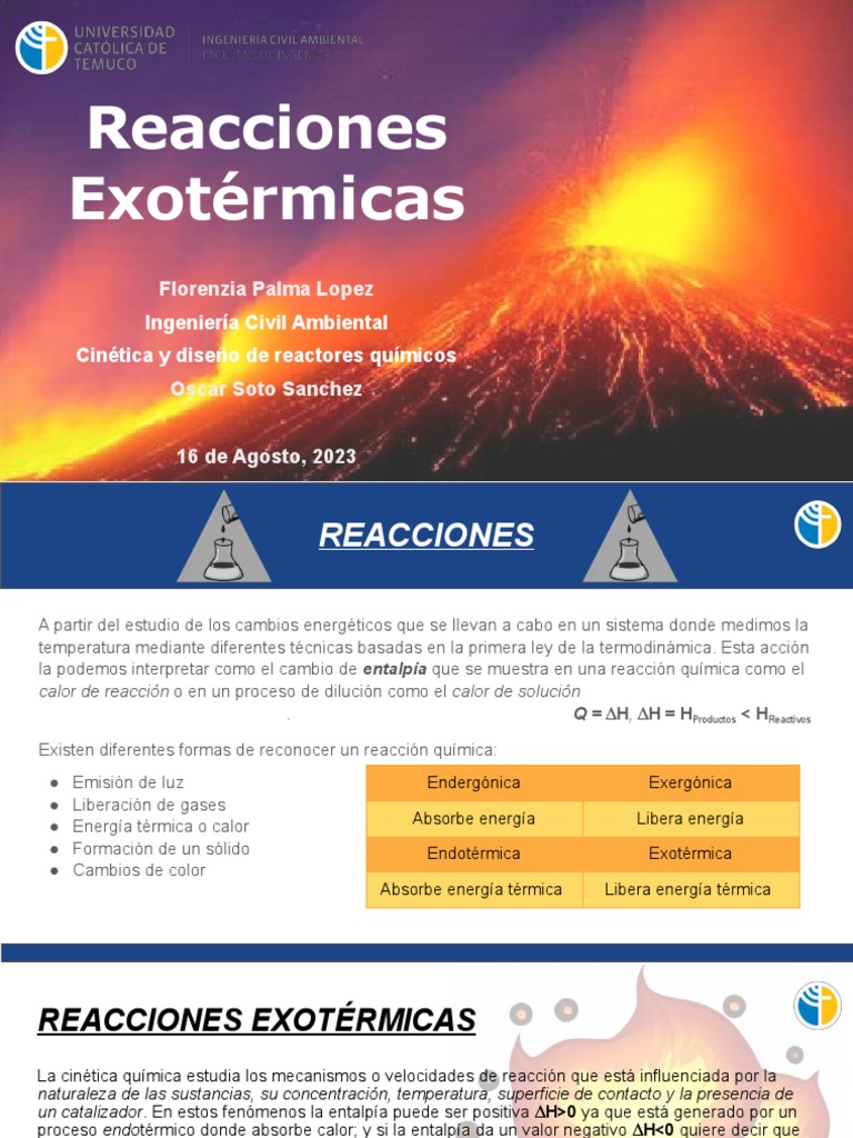 Reaccion Exotermica | PDF | Entalpía | Física