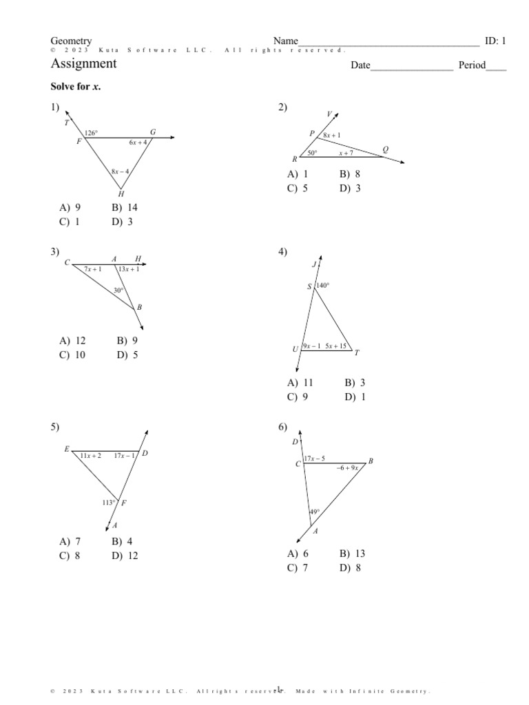 Ángulos en Triángulos y Triángulos Especiales 30,60,90 45,45,90 | PDF