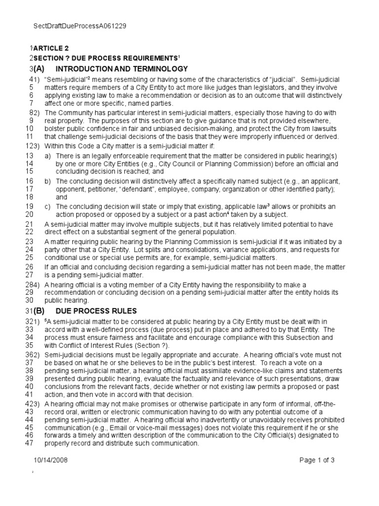 Sect Draft Due Process A 061229 | PDF | Due Process | Lawsuit