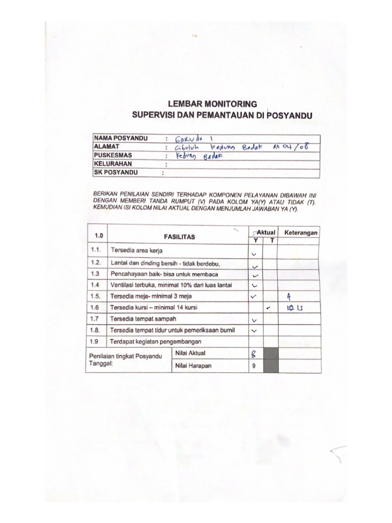 Lembar Monitoring | PDF