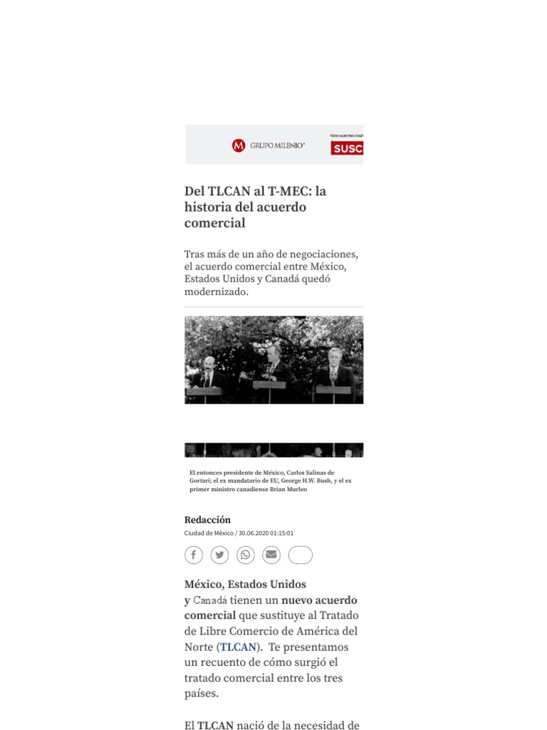 Evolución del TLCAN al T-MEC | PDF | Gobierno