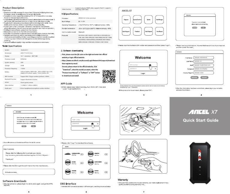 Ancel-X7: 2. Software Downloading | PDF | Bluetooth | Computing