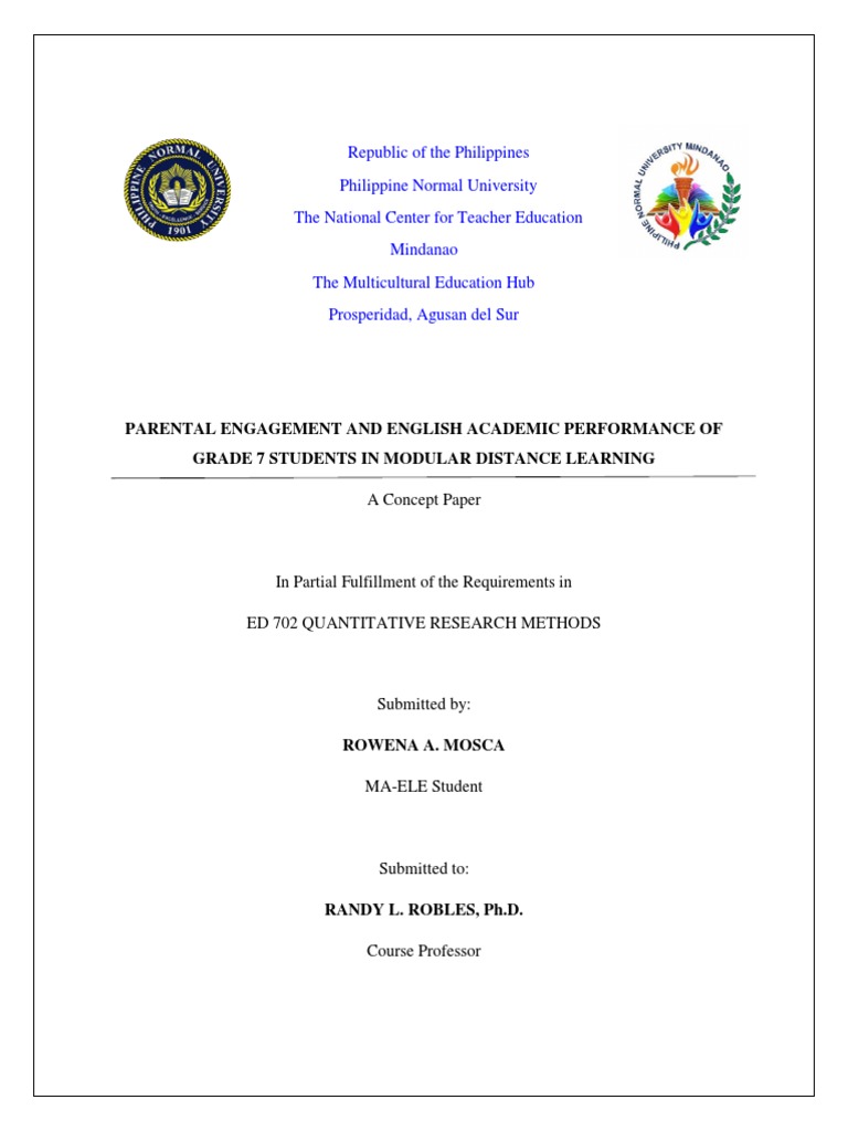 Mosca Concept Paper in Quantitative Research Methods | PDF | Cognition ...