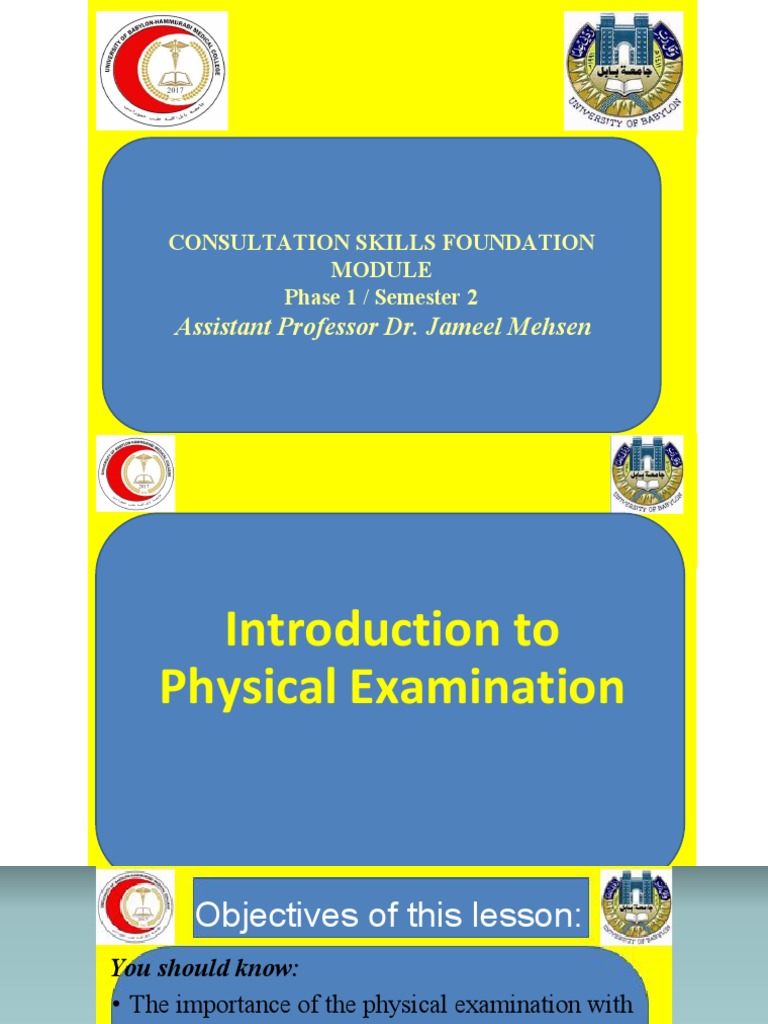 Session 1 | PDF | Physical Examination | Edema