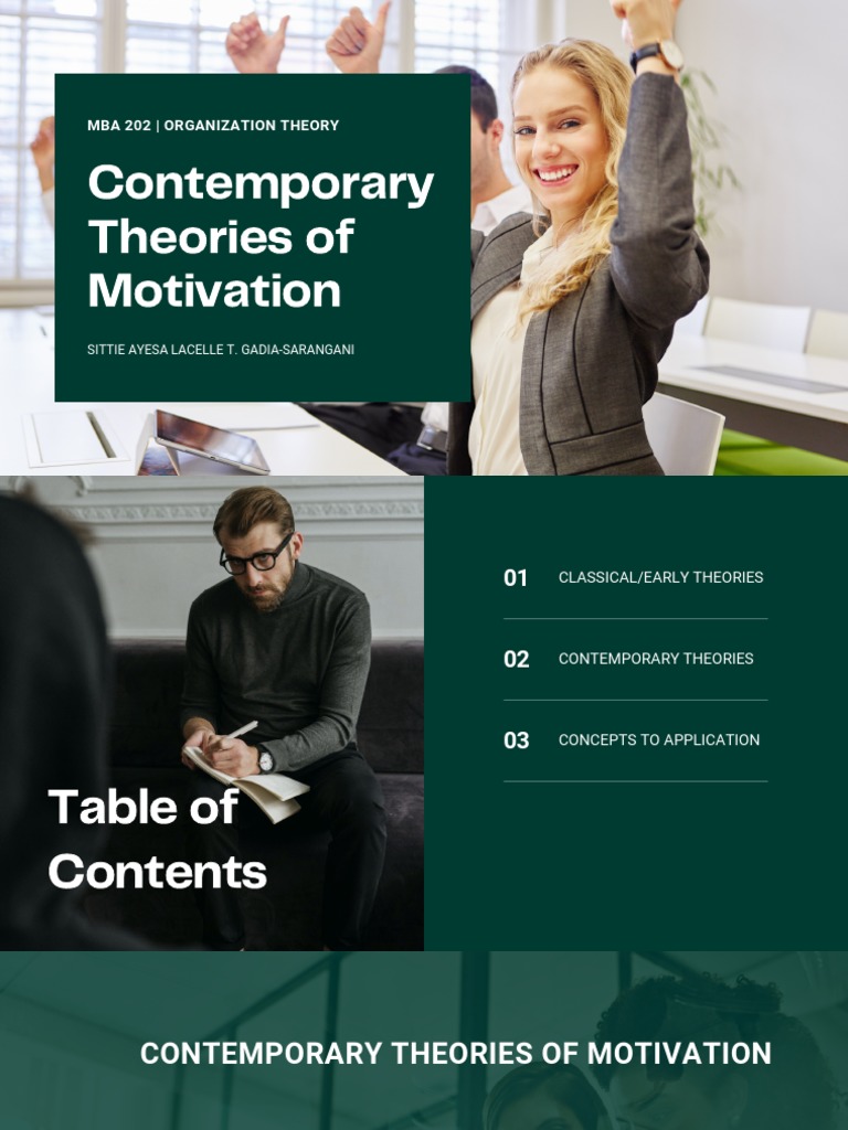 Contemporary Motivation Theories Overview | PDF | Motivational | Motivation